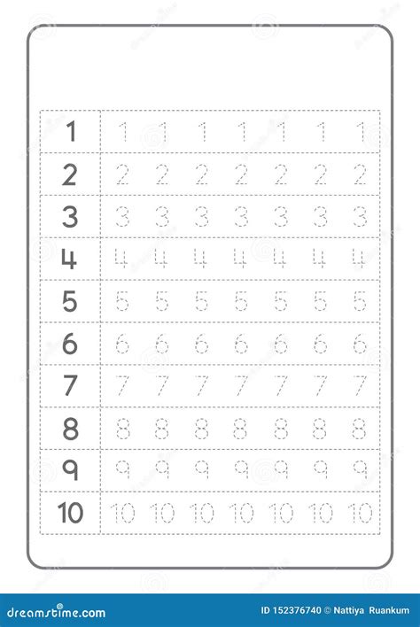 Free Handwriting Pages For Writing Numbers Learning Numbers Numbers