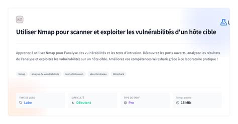 utiliser nmap pour scanner et exploiter les vulnérabilités d un hôte