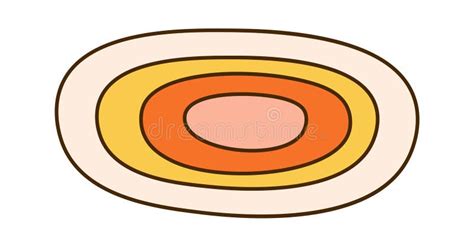 Groovy Rounded Element Stock Vector Illustration Of Style 283508225