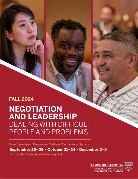 Negotiation Programs Pon Program On Negotiation At Harvard Law School