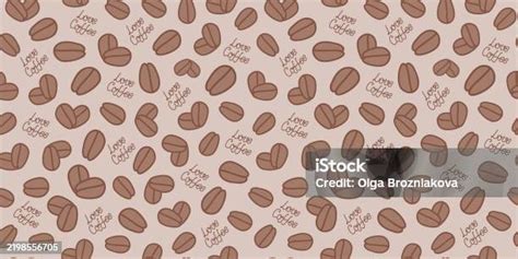 커피 콩 배경 모카 간단한 추상 완벽 한 패턴 벽지 장식 하트 모양의 커피 콩 글자 기호 비문 커피에 대한 사랑 국제 커피의 날 갈색에 대한 스톡 벡터 아트 및 기타 이미지