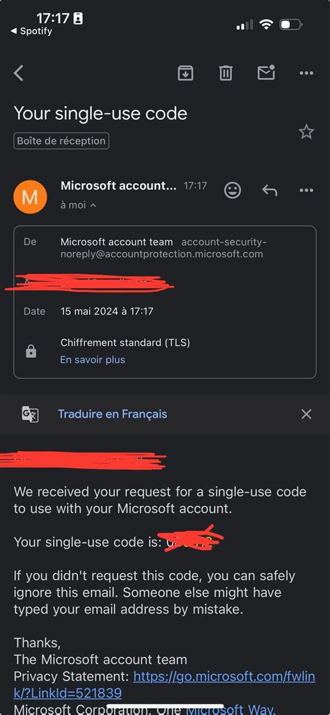 Microsoft Account Single Use Code Sent To My Gmail Rscams