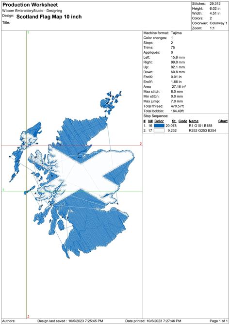 Scotland Flag Waving Outline National Map Flag Blue With White Cross