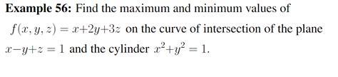 solved example 56 find the maximum and minimum values