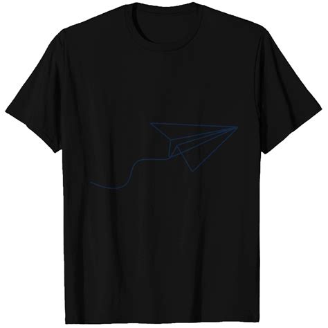 Blue Paper Airplane Line Art T Shirts Id 16487468 By Big Boi Printblur