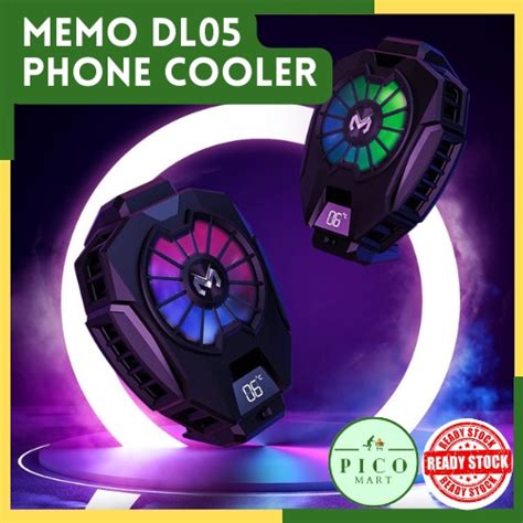 MEMO DL Phone Cooler Mobile Phone Cooling Fan Mobile Phone Radiator With LED Temperature