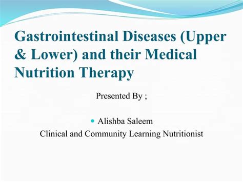 Gi Disorders And Mnt Pptx