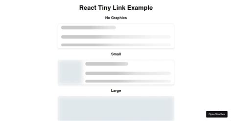 React Tiny Link Examples Codesandbox React Tiny Link Examples Codesandbox