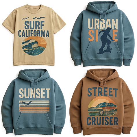 Create A Variety Of Streetwear Style T Shirt Fashions
