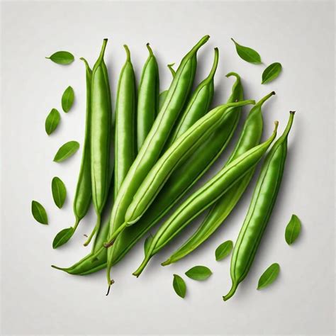 Premium Ai Image Fresh Green Beans Background