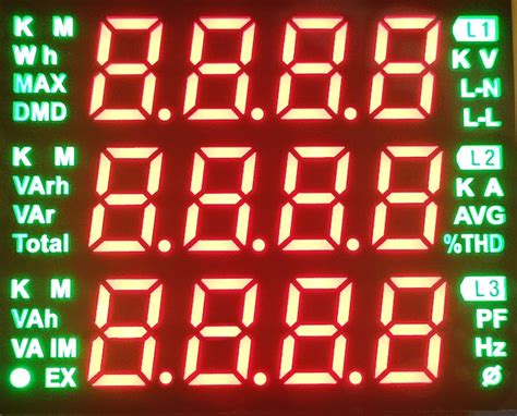 Custom Seven Segment Display Module 62mm50mm Asian Electronics