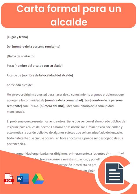 Modelo Carta Solicitud Alcalde Kulturaupice Vrogue