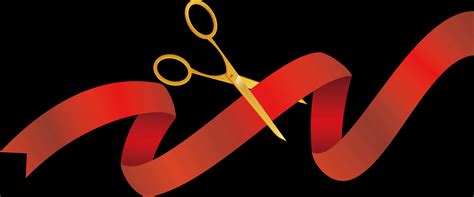 Download A Gold Scissors Cutting A Red Ribbon [100 Free] Fastpng
