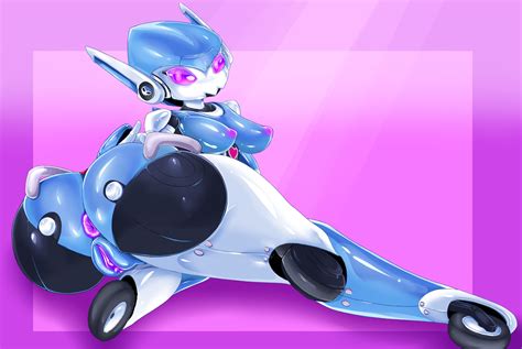 Rule 34 Ass Breasts Female Handles Handles On Hips Pink Eyes Presenting Hindquarters Purple