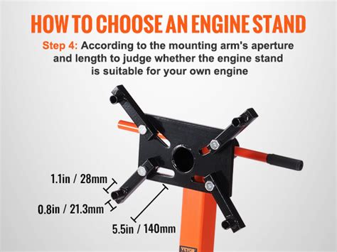 Vevor Support Moteur Datelier 590 Kg Stand De Moteur En Acier Mobile