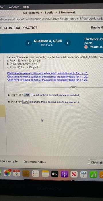 Solved If X Is A Binomial Random Variable Use The Binomial