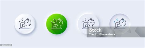 작업 타이머 선 아이콘입니다 작업 스톱워치 시간 표시입니다 선 아이콘 벡터 0명에 대한 스톡 벡터 아트 및 기타 이미지 0명 3차원 형태 계시기 Istock