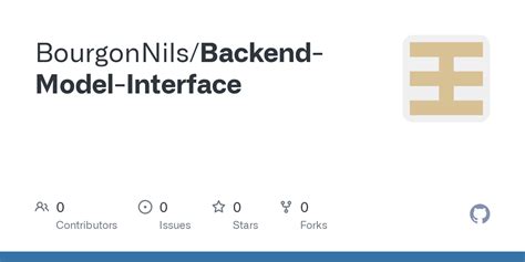 GitHub BourgonNils Backend Model Interface