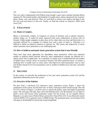 AUTOMATED MUSIC MAKING WITH RECURRENT NEURAL NETWORK PDF