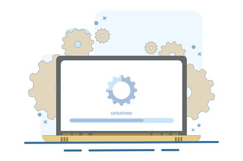 Laptop Computer With Software Update Screen System Maintenance Update