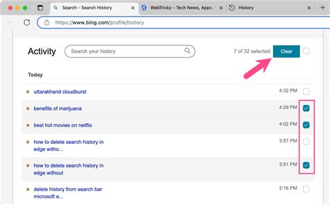 How To Clear Or Delete Your Search History In Microsoft Edge