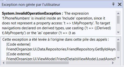 c include operation entityframework wpf app stack overflow