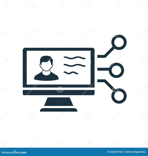 Digital Identity Icon Simple Creative Element Filled Monochrome Digital Identity Icon For