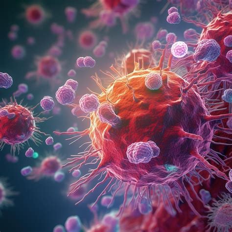 Premium Ai Image Human Cell Microscope