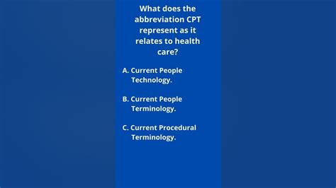 What Does The Abbreviation Cpt Represent As It Relates To Health Care