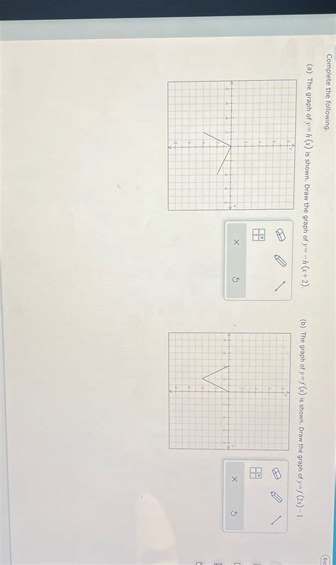 solved complete the following esp a ﻿the graph of y h x