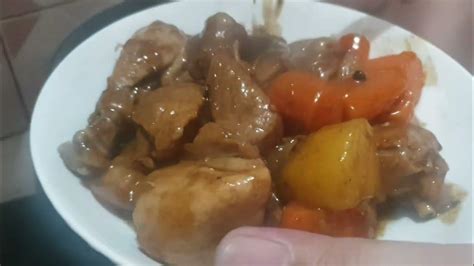 Pork Chicken Adobo Pork And Chicken Adobo With Patatas And Mang Tomas