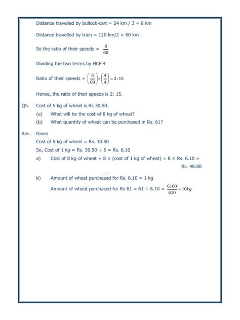 A2zworksheets Worksheet Of Ratio Proportion And Unitary Method 05 Measurement Maths