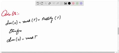 SOLVED Prove That If A Transformation Has The Same Range Space As Null Space Then The Dimension