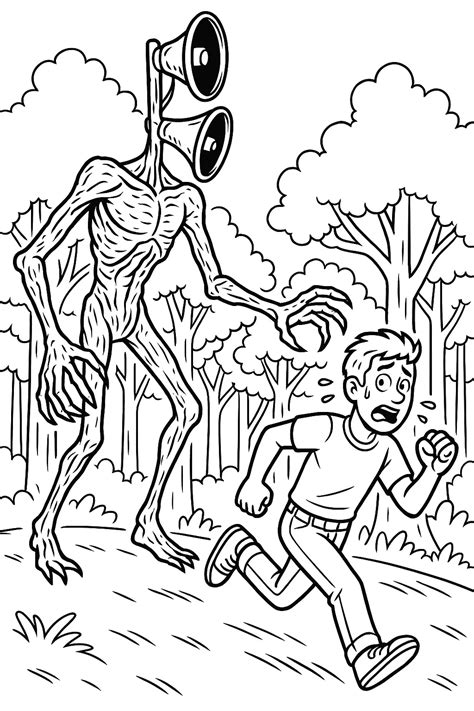 Coloring Pages Siren Head 2025