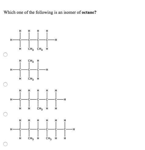 How Do You Draw C8h18 Octane How Many Isomers Are