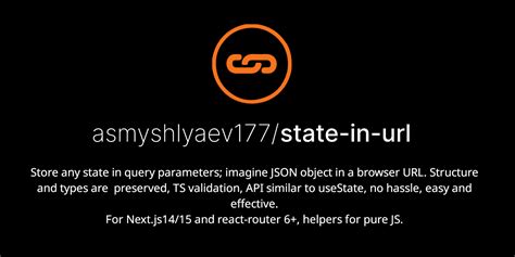 GitHub Asmyshlyaev State In Store Any User State In Query Parameters Imagine JSON In