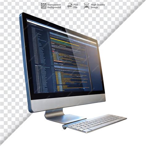 Desktop Computer Screen With Coding Software Symbolizing Programming Premium Ai Generated Psd