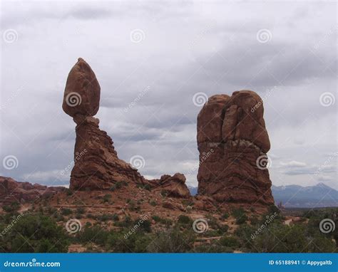 Moab Rock Formations Stock Image Image Of National Destination 65188941