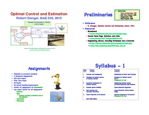 Pdf Optimal Control And Estimation
