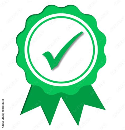 Green Check Mark Icon And Passed Label Stock Vector Adobe Stock