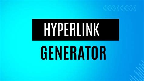 Anchor Hyperlink Generator Create Hyperlink Online