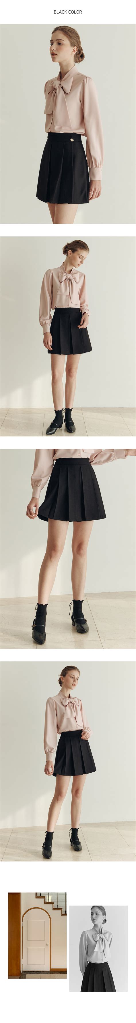 [2컬러] 하트 뱃지 플리츠 스커트 감도 깊은 취향 셀렉트샵 29cm