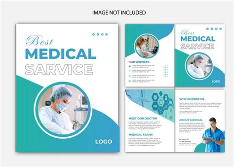 터 모던 브로셔 디자인 의료 브로셔 템플릿 프리미엄 벡터