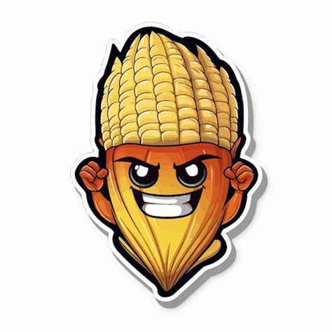 Cheerful Cartoon Corn With Expressive Features Jiffy Designs