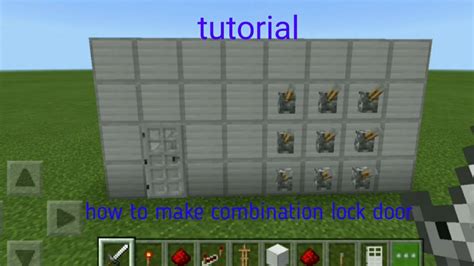 Tutorial On How To Make A Combination Lock Door In Mcpe Youtube