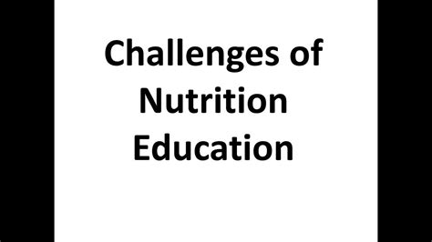 Nutition Education 1 Youtube