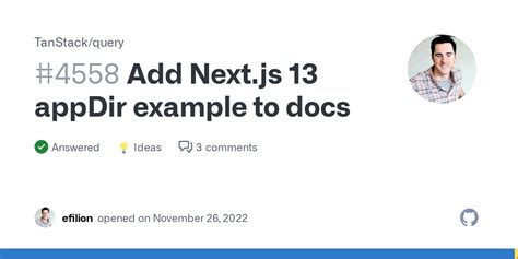 Add Next Js AppDir Example To Docs TanStack Query Discussion GitHub