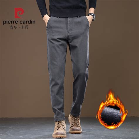 皮尔卡丹（pierre Cardin）男士加绒裤子男款冬季2025新款直筒宽松男裤秋冬商务休闲裤男 深灰冬季 加绒 36【图片 价格 品牌