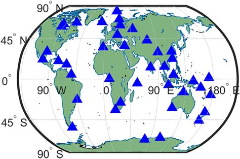 Distribution Of The 40 Igs Stations For The Ppp Experiment Download