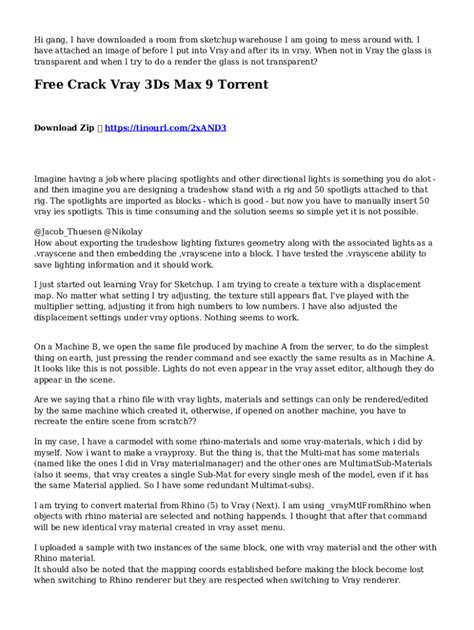 Fillable Online Vray Glass Issue V Ray For Sketchup Fax Email Print